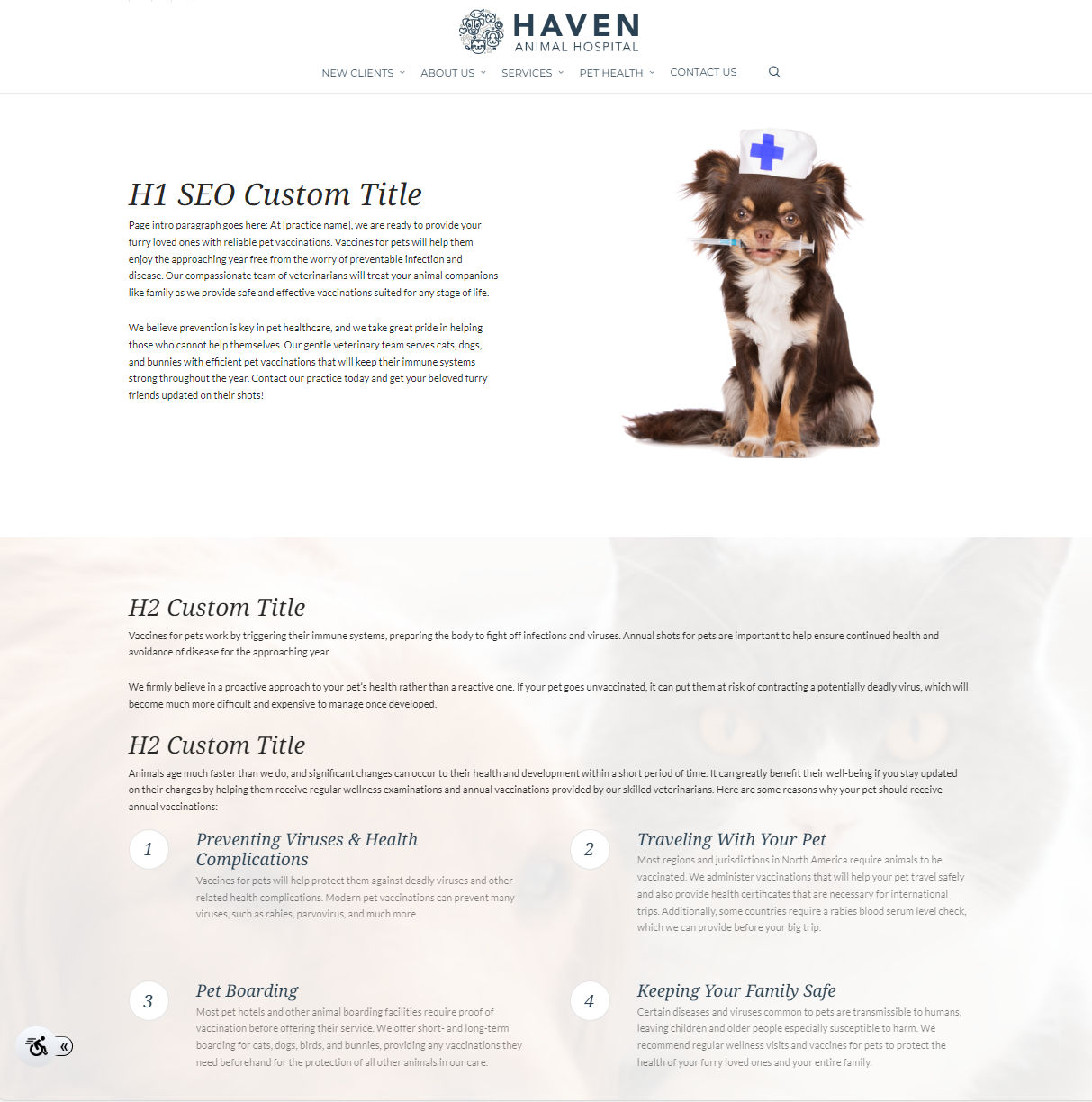 SEO Page Template: Single Column Top Image with Numbered List, and FAQs ...